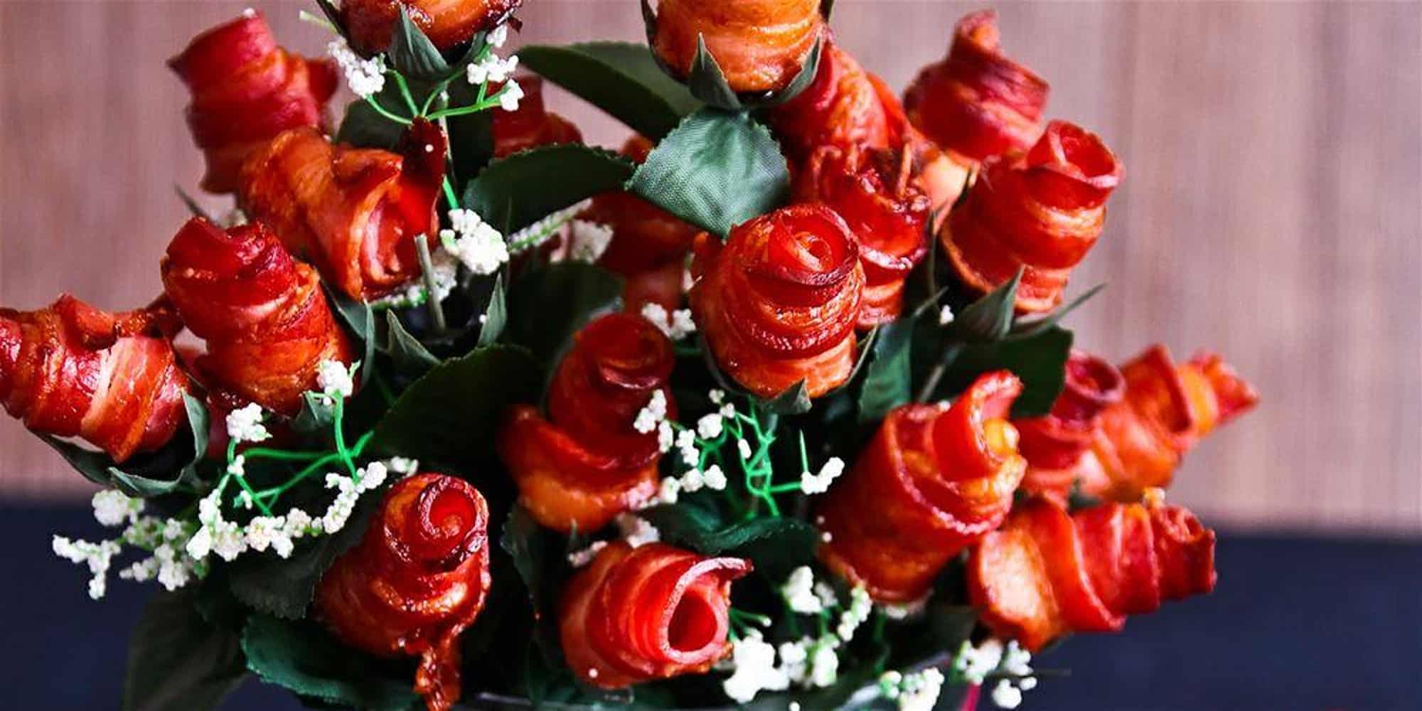 Harris Grill Is Selling Bacon Rose Bouquets for Valentine's Day
